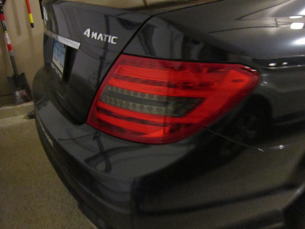 2012 2013 Mercedes C300 C350 C250 Smoked Reverse Light Taillight Overl ...